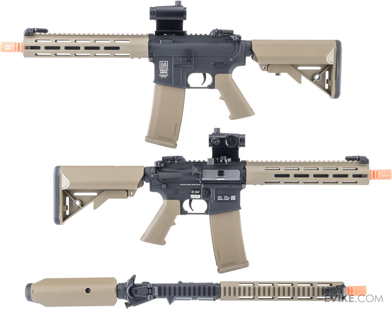 Specna Arms FLEX Series M4 Airsoft AEG Rifle with GATE X-ASR (Model: 10" M-LOK / Half Tan ...
