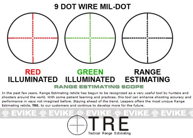 z UTG 4-16x40 Illuminated Range Finder Rifle Scope w/ Scope Mount ...