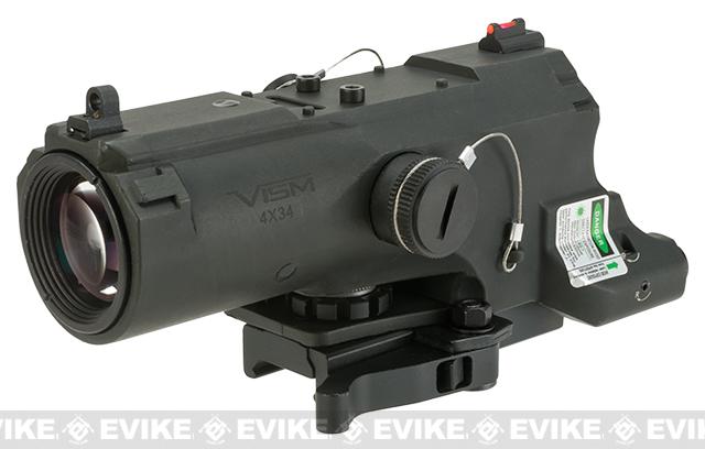 NcStar / VISM ECO 4x34 Scope w/ Green Laser, Nav LED, and Blue ...