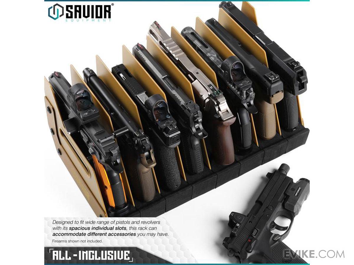 Savior Equipment Pistol Storage Gun Rack (Model: 8 Slot / RAL 8000 Tan ...