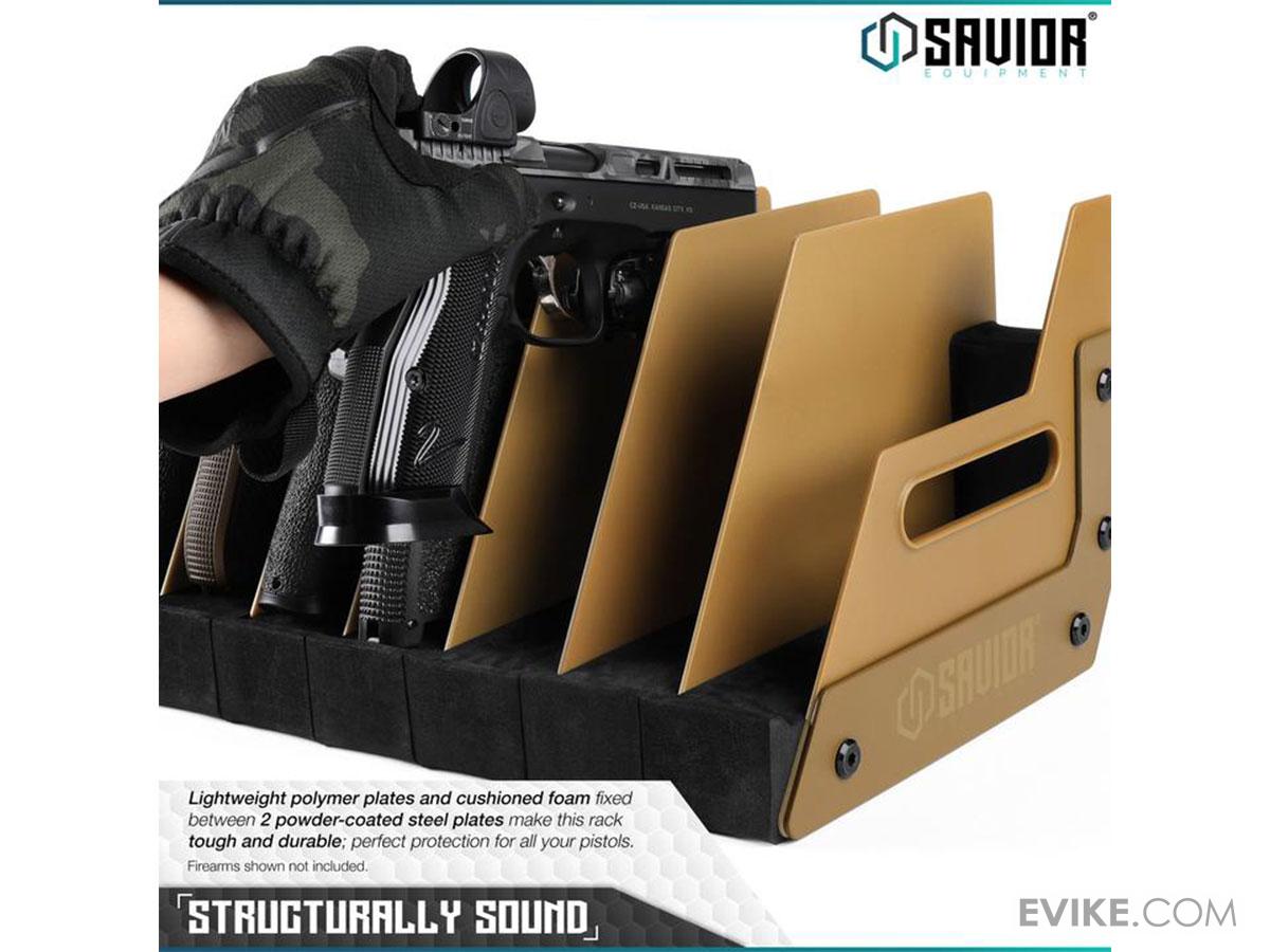 Savior Equipment Pistol Storage Gun Rack (Model: 8 Slot / RAL 8000 Tan ...