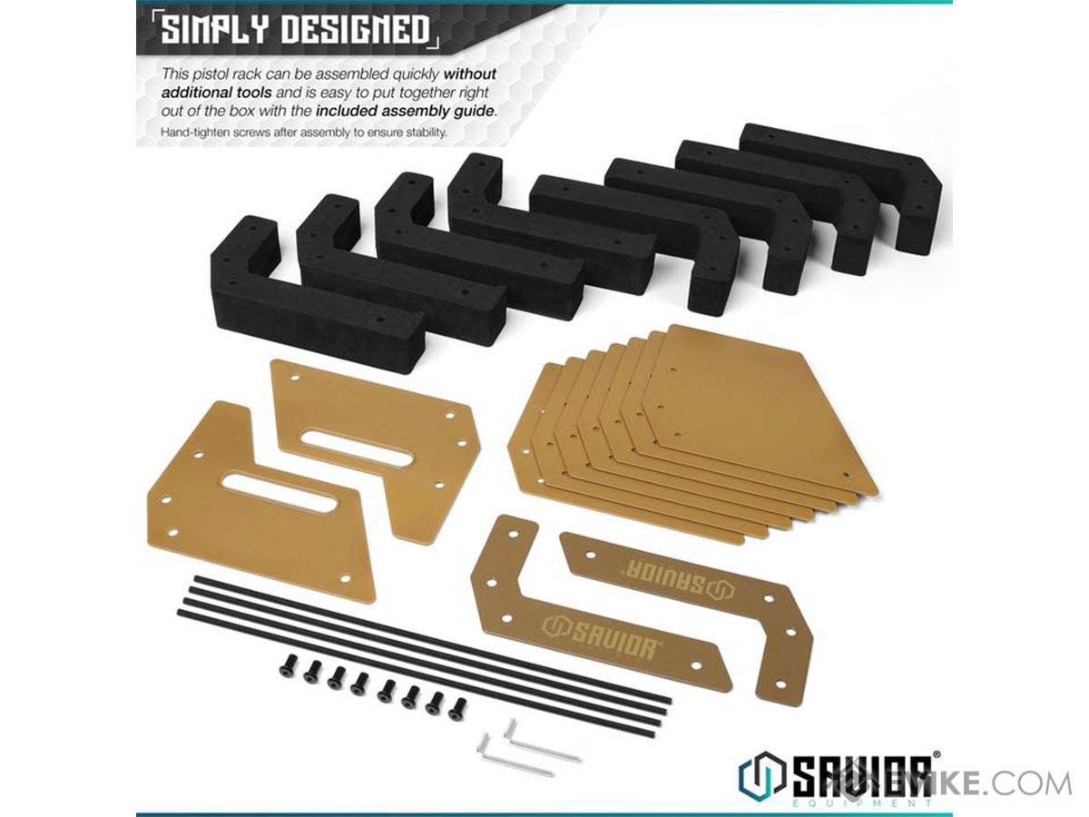 Savior Equipment Pistol Storage Gun Rack (Model: 8 Slot / RAL 8000 Tan ...
