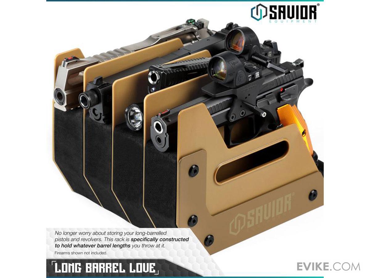 Savior Equipment Pistol Storage Gun Rack (Model: 4 Slot / RAL 8000 Tan ...