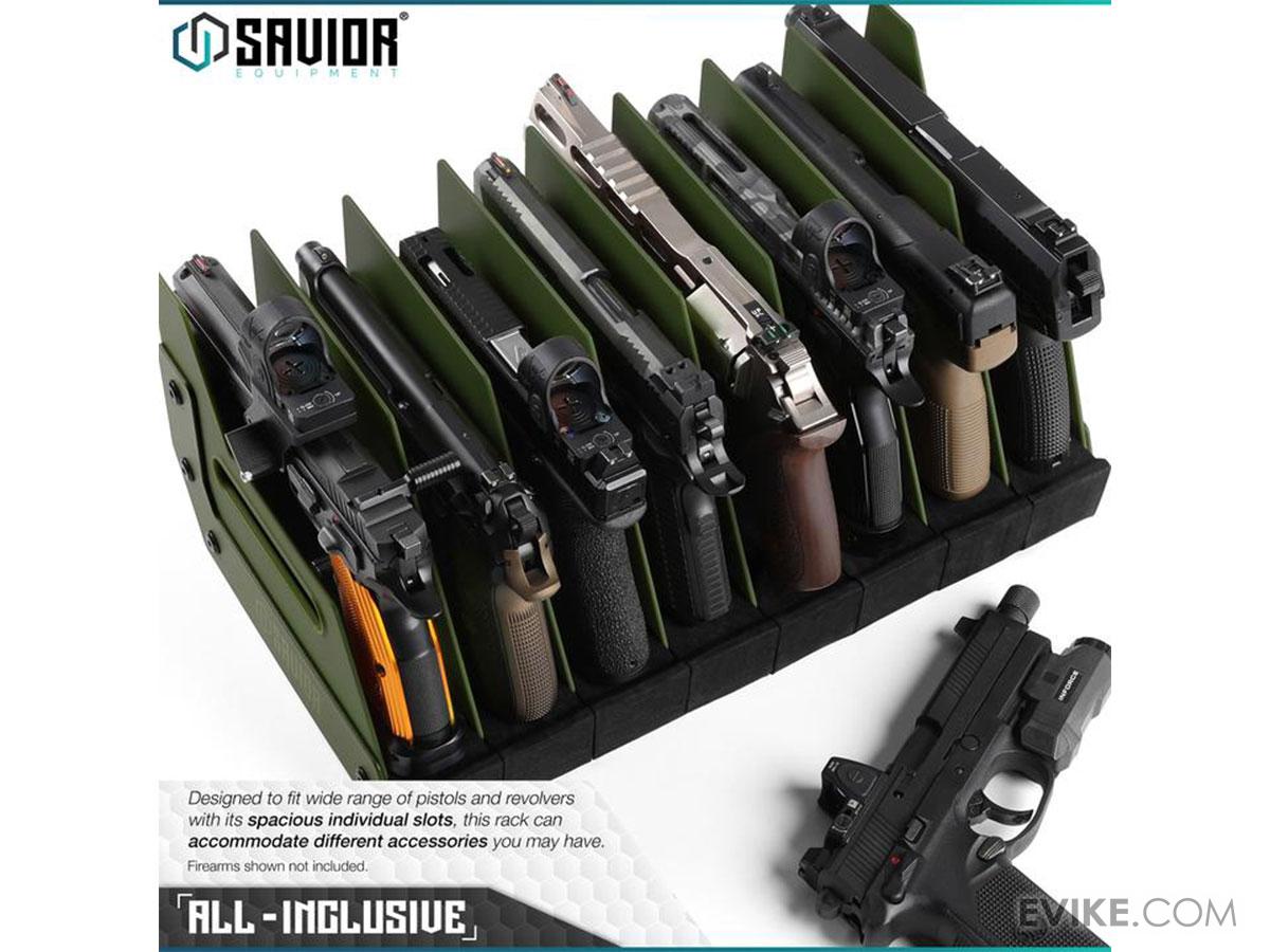 Savior Equipment Pistol Storage Gun Rack (Model: 8 Slot / OD Green ...