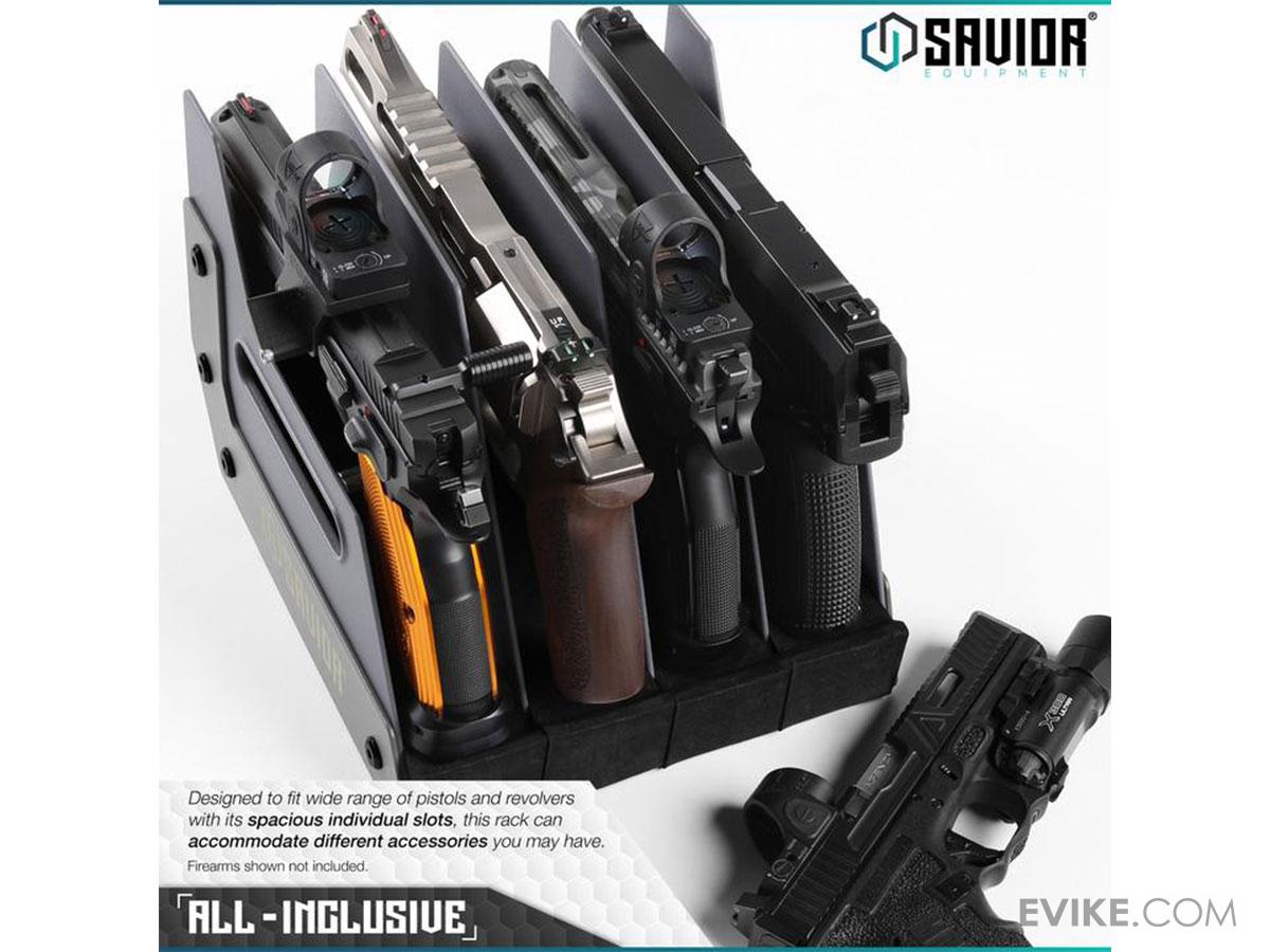Savior Equipment Pistol Storage Gun Rack (Model: 4 Slot / SW Gray ...