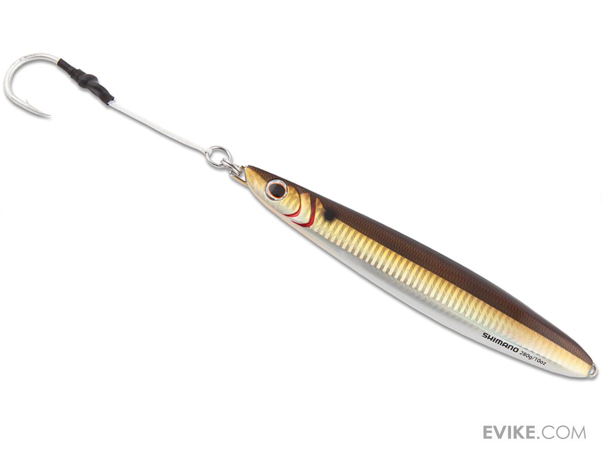 Shimano Butterfly Flat Side Jig (Color: Brown Silver / 280g / #9/0 Hook ...