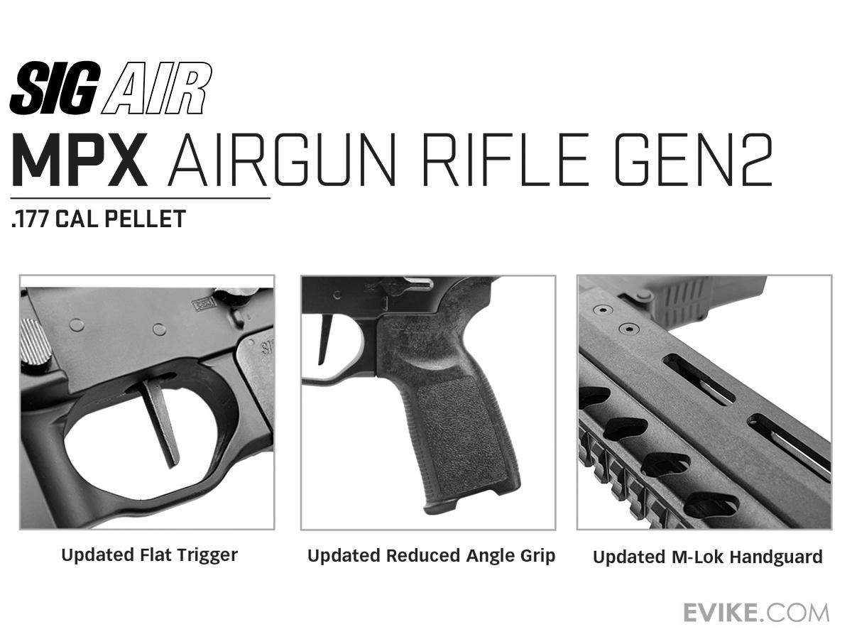 SIG Sauer MPX Gen 2 CO2 Powered .177 Cal Air Rifle (Color: Black ...