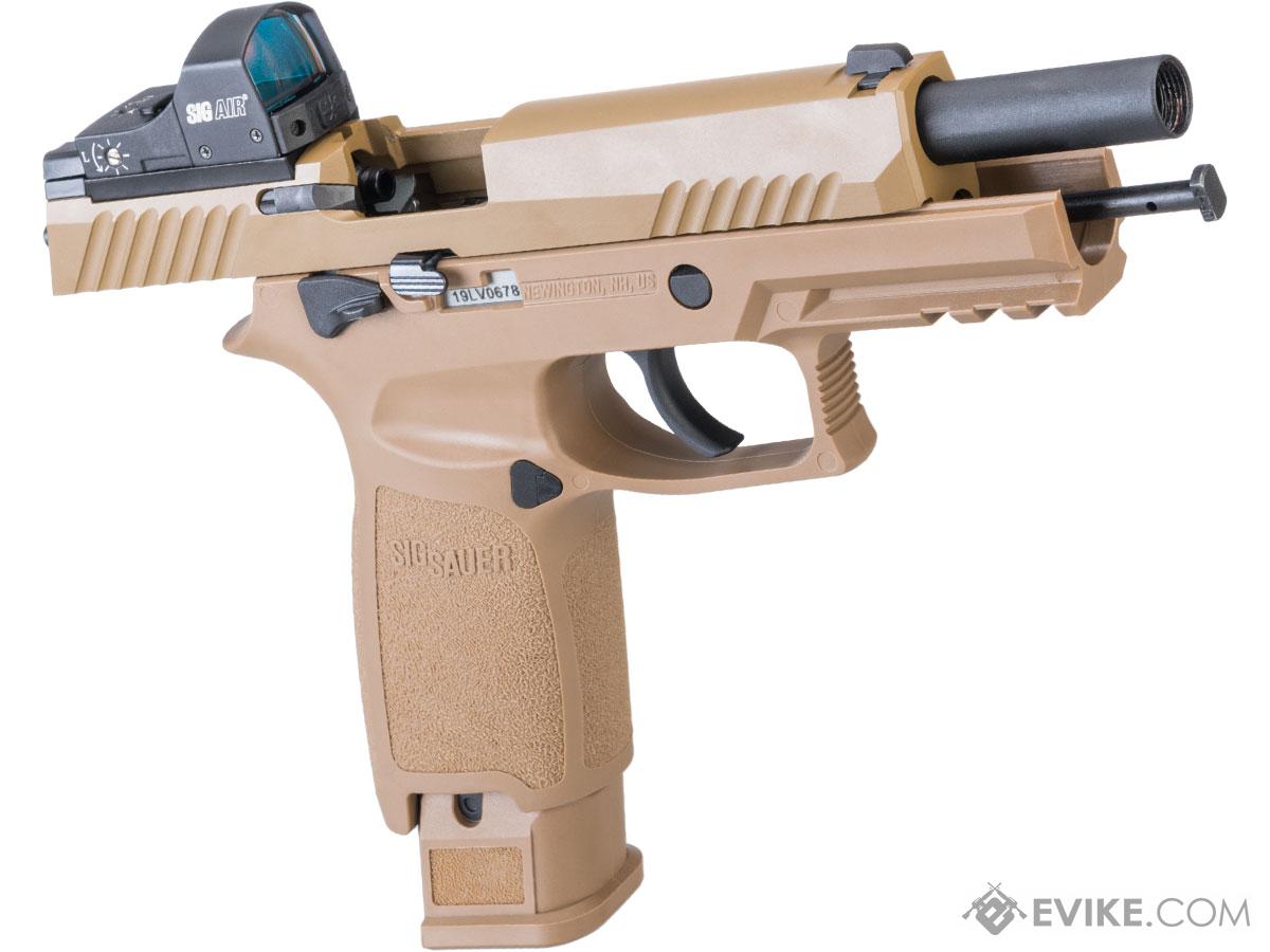 SIG Sauer ProForce P320 M17 MHS Airsoft GBB Pistol (Color: Tan / Green Gas / Competition Package ...