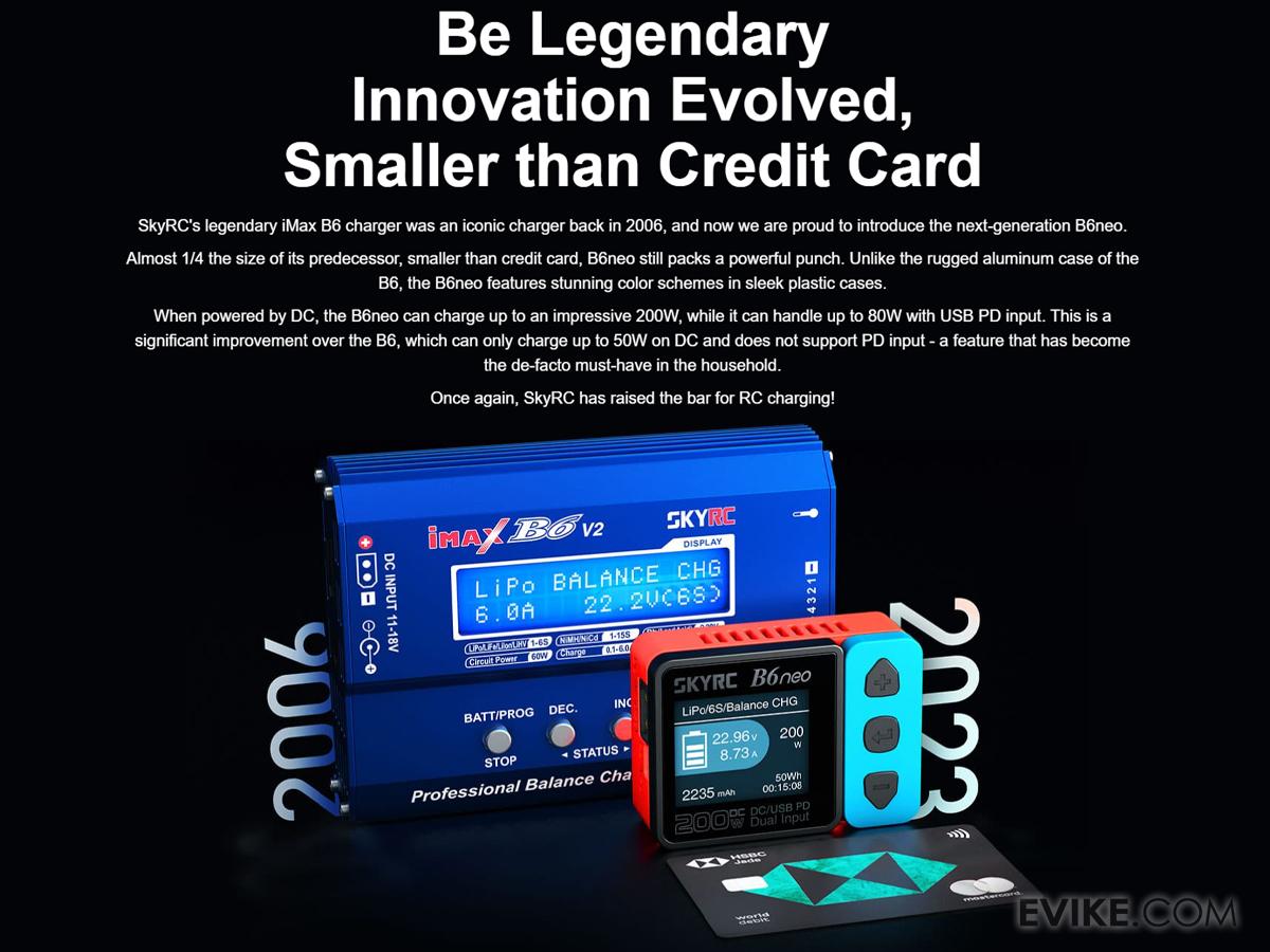SkyRC B6Neo Smart Balance Charger / Discharger (Color: Black / Grey ...
