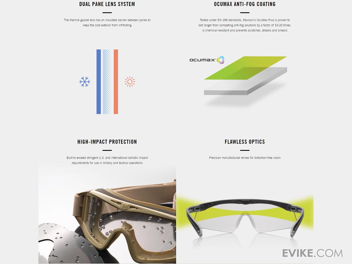 Revision SnowHawk Military Cold Weather Goggle System (Color: Black ...