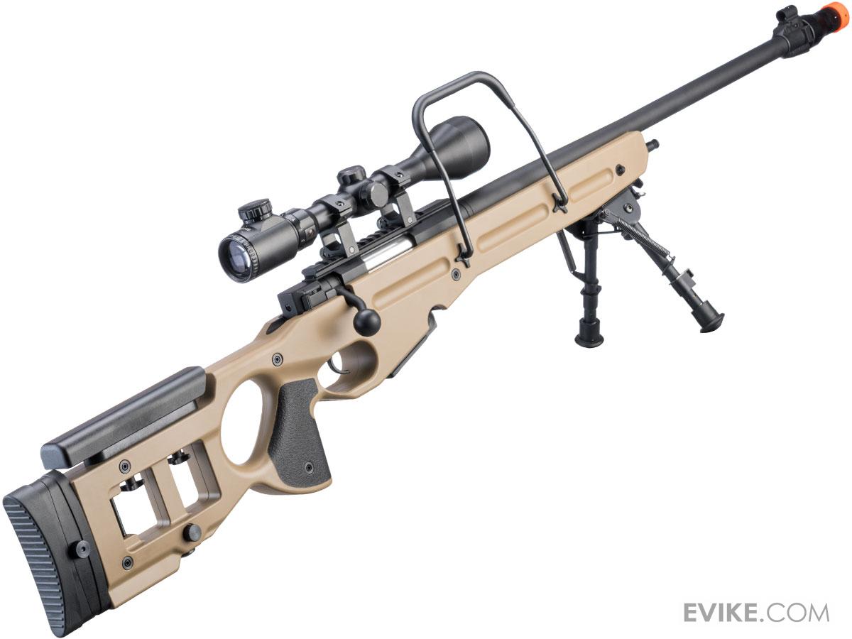 Snow Wolf SV-98 Bolt Action Airsoft Sniper Rifle (Color: Tan), Airsoft ...