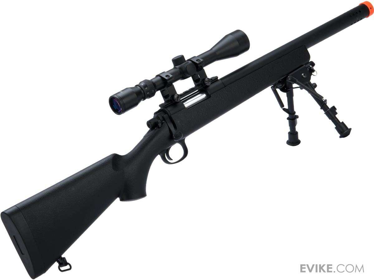 Snow Wolf M700 Bolt Action Sniper Rifle w/ Bull Barrel (Color: Black ...