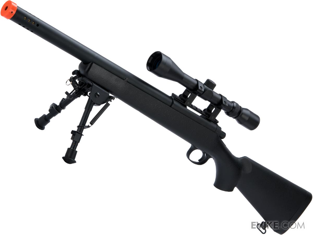 Snow Wolf M700 Bolt Action Sniper Rifle w/ Bull Barrel (Color: Black ...