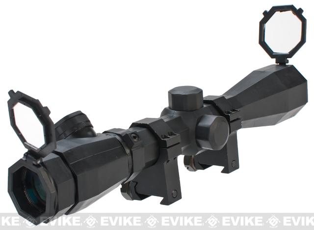 NcSTAR 3-9X40 Rubber Armored Blue & Red Illuminated Rifle Scope (Mil ...