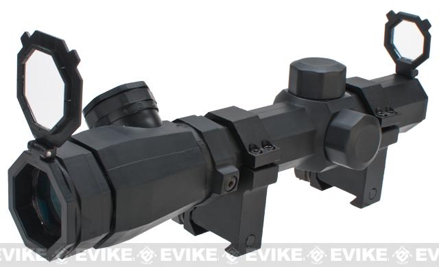 NcSTAR 1.1-4X20 Rubber Armored Blue & Red Illuminated Rifle Scope ...