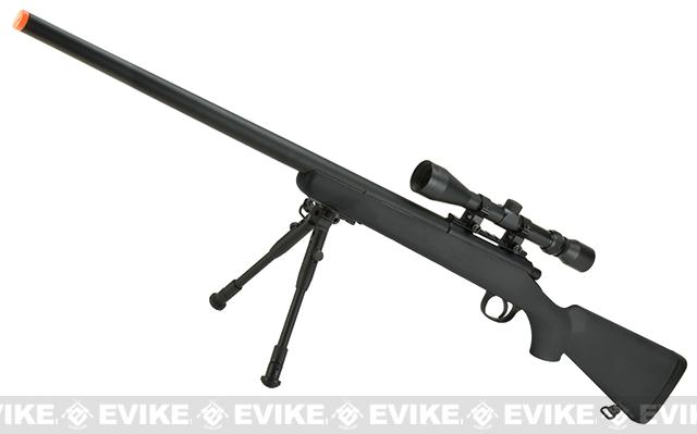 Matrix VSR-10 MB03 Bolt Action Airsoft Sniper Rifle by WELL (Color: Black), Airsoft Guns ...