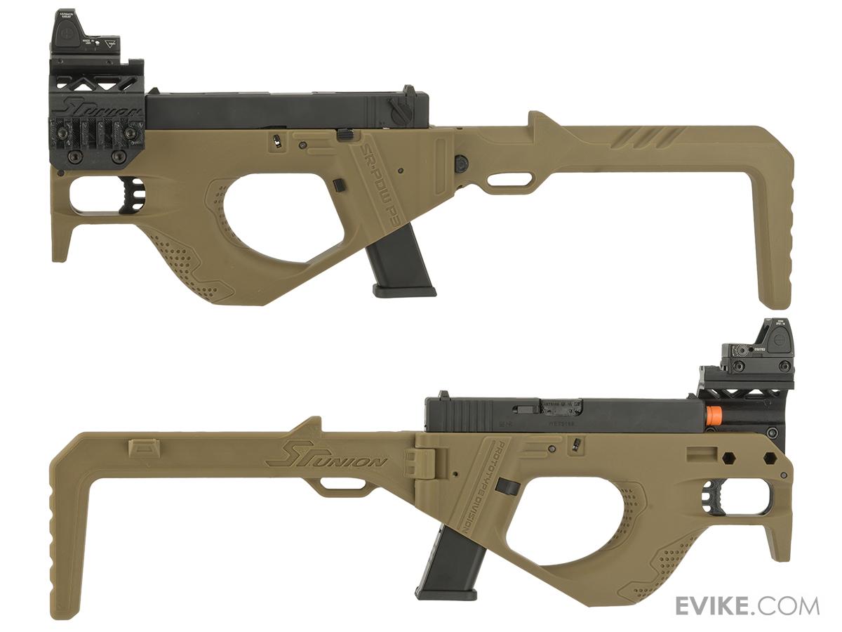 SRU 3D Printed PDW Gas Blowback Pistol Carbine (Color: Tan), Airsoft ...