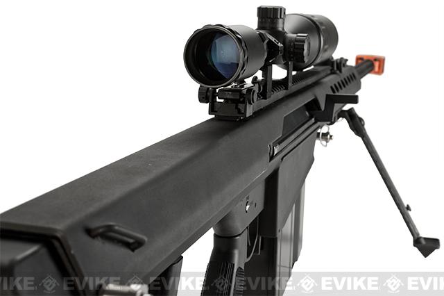 SOCOM Gear Fully Licensed Barrett M107 Co2 Shell Ejecting 8mm Airsoft Gas Sniper Rifle - Black ...