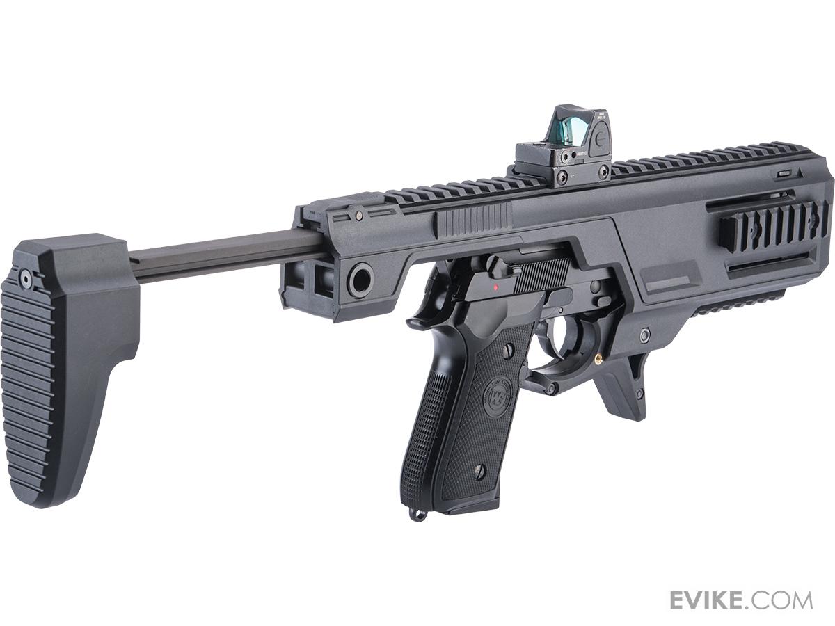 SRC PDW Conversion Kit for M9 Gas Blowback Airsoft Pistol (Color: Black ...