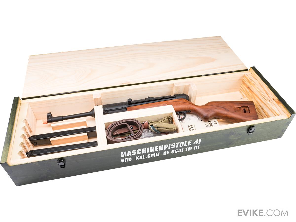 SRC SR41 WWII Sten CO2 Gas Blowback Airsoft SMG w/ Real Wood Stock ...