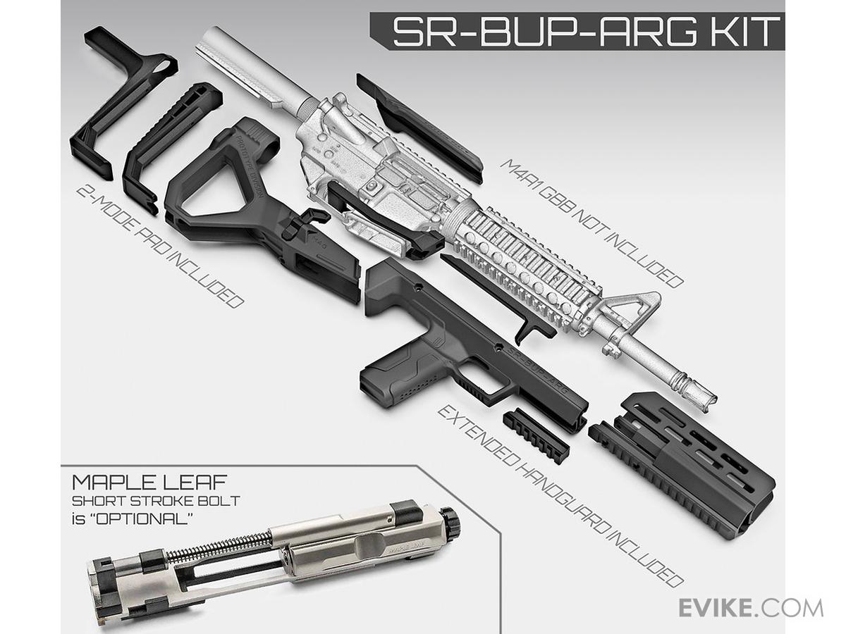 SRU AR Bullpup Kit for M4 Gas Blowback Airsoft Rifles (Color: Black ...