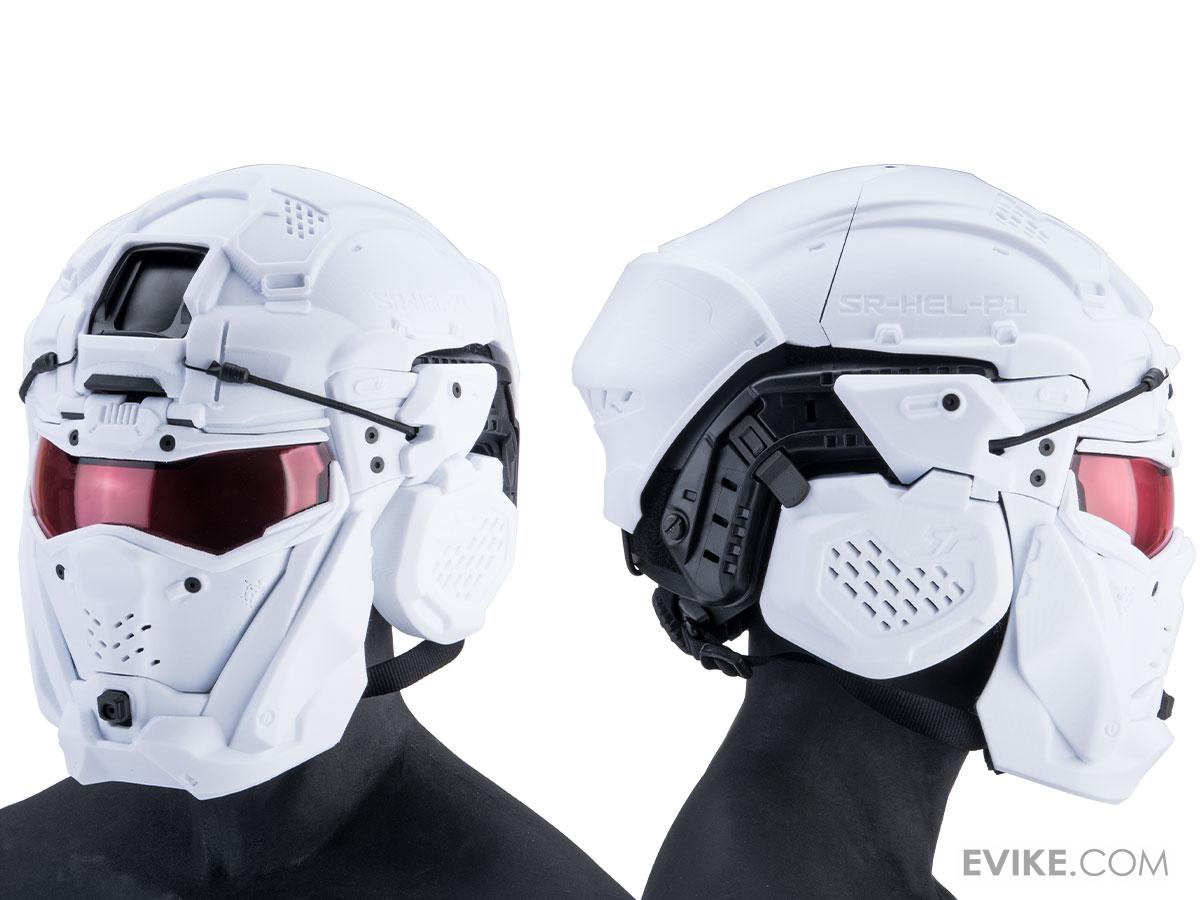 SRU SR Tactical Helmet w/ Integrated Cooling System & Flip-Up Visor ...