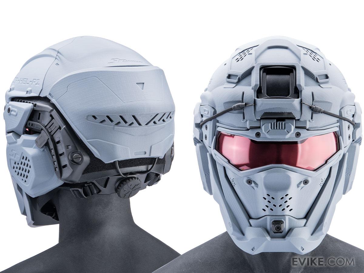 SRU SR Tactical Helmet w/ Integrated Cooling System & Flip-Up Visor ...