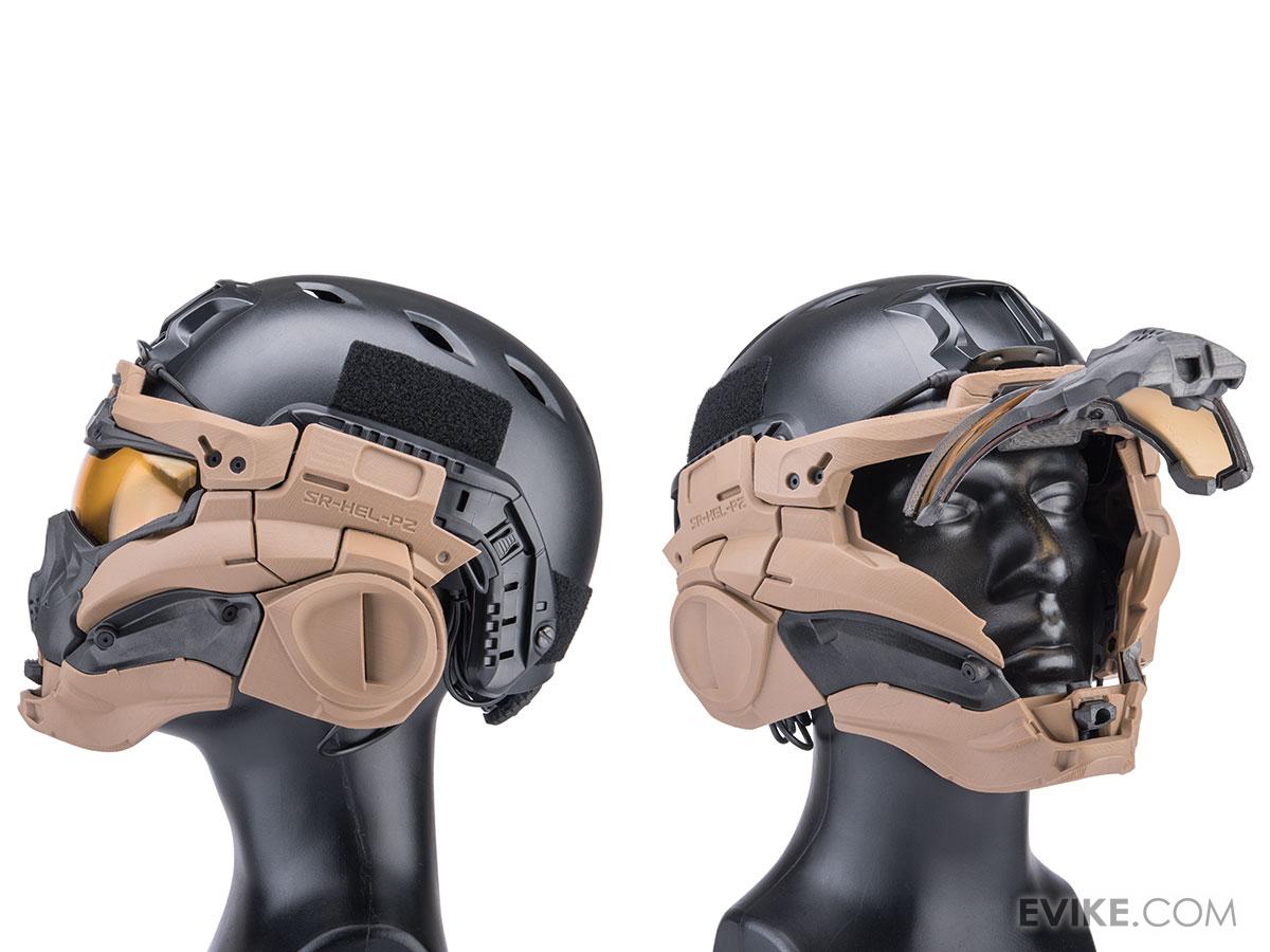 SRU SR Tactical Face Shield Type II w/ Integrated Cooling System & Flip ...