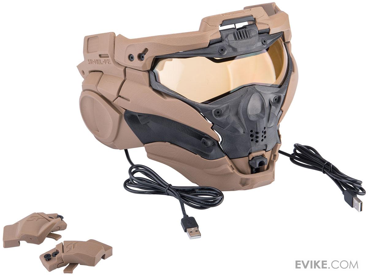 SRU SR Tactical Face Shield Type II w/ Integrated Cooling System & Flip ...