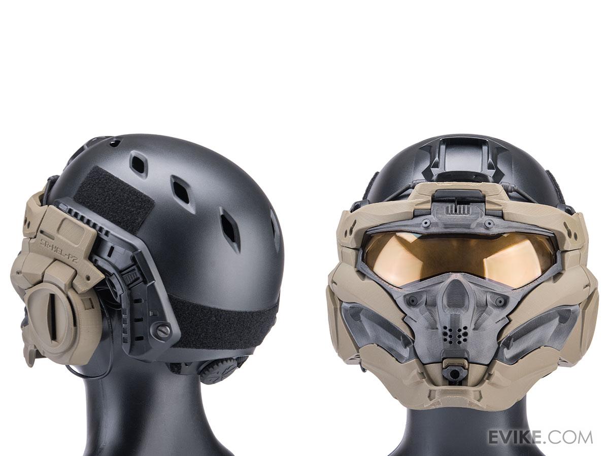 SRU SR Tactical Face Shield Type II w/ Integrated Cooling System & Flip ...