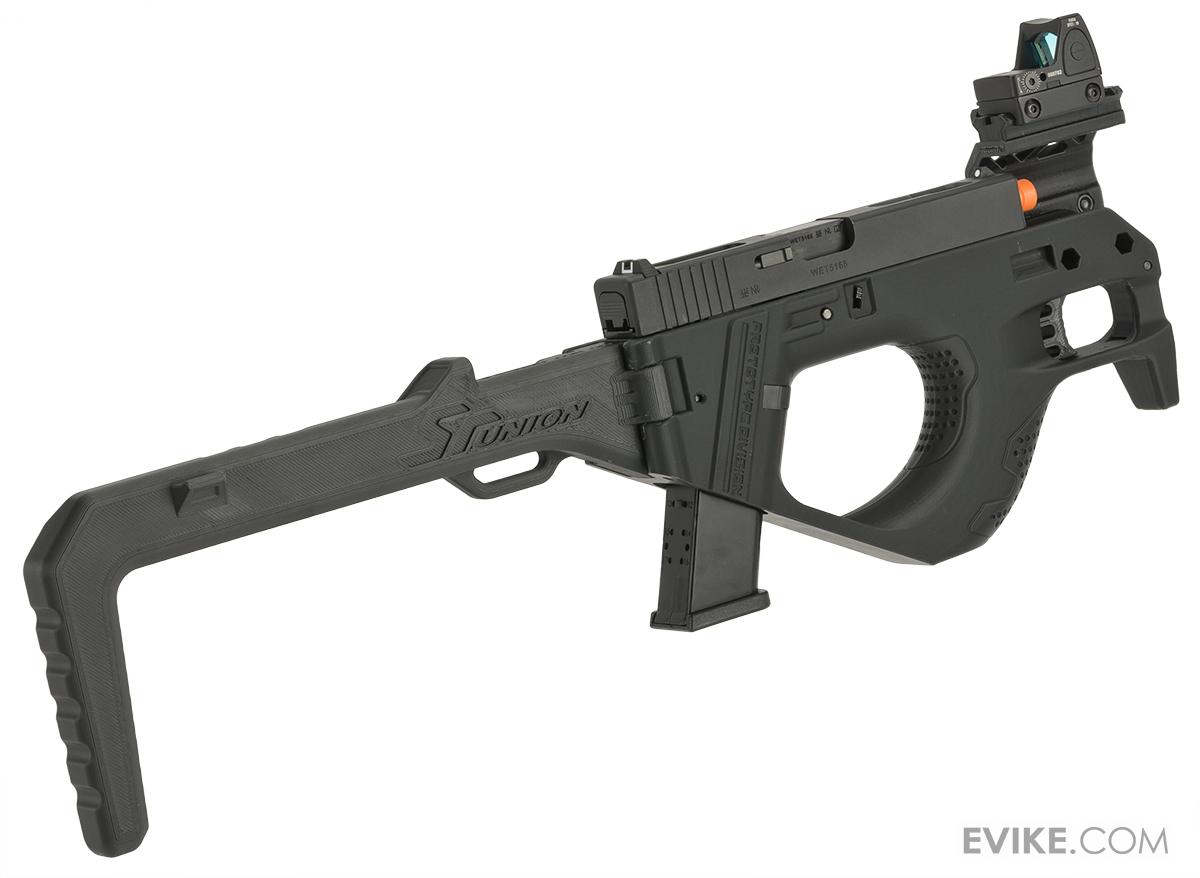 SRU 3D Printed PDW Gas Blowback Pistol Carbine (Color: Black), Airsoft ...