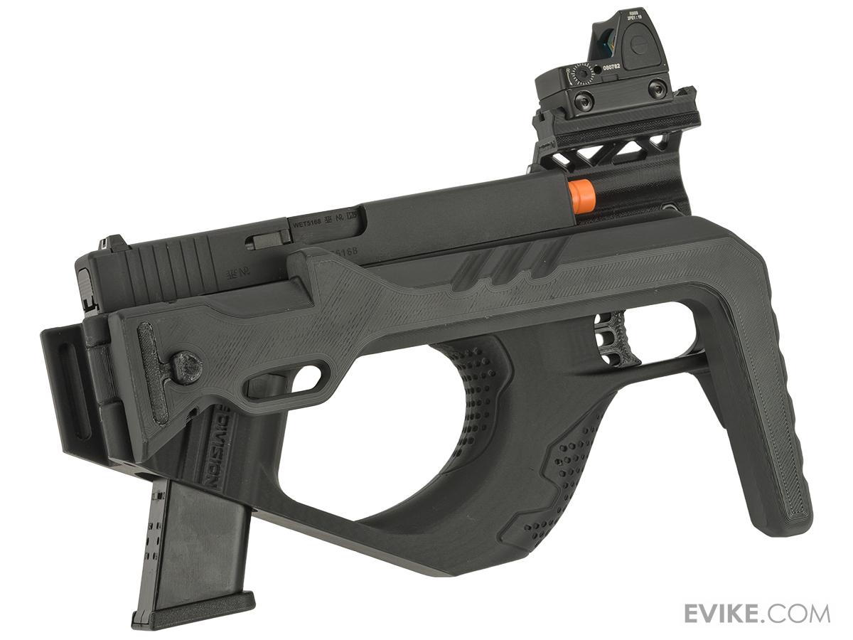 SRU 3D Printed PDW Gas Blowback Pistol Carbine (Color: Black), Airsoft ...