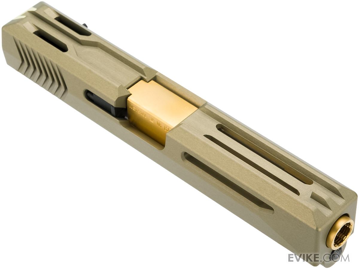 SRU WE G18 CNC Competition Slide Set (Color: Tan / With Gold Barrel ...