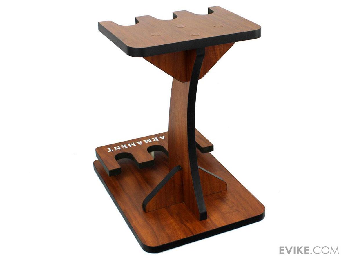 S&T Wooden Organizational Gun Rack / Display Stand (Capacity: 3 Long ...