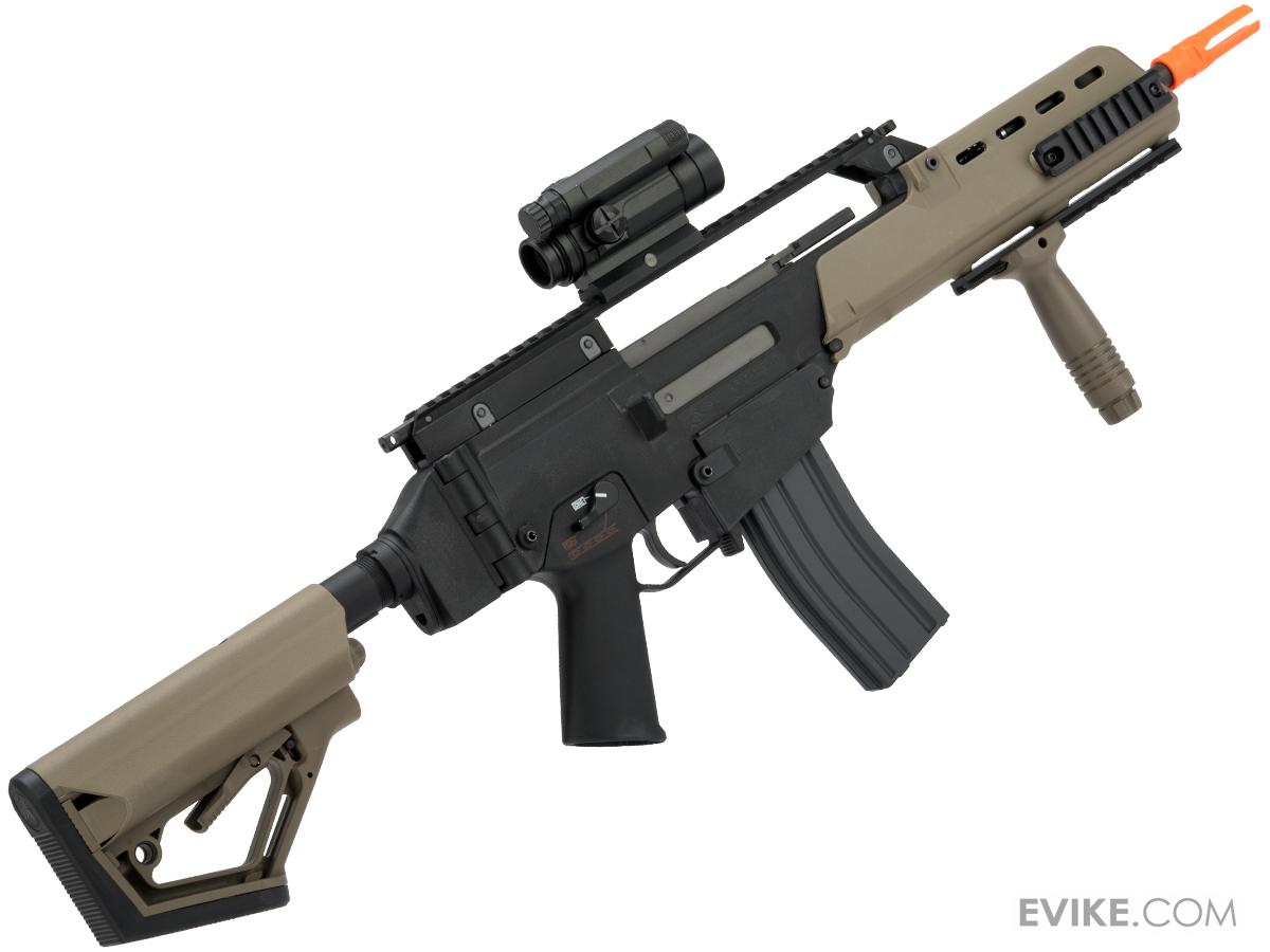 Evike Custom "Icarus" EBB Airsoft AEG with CTS Stock (Color: Dark Earth ...