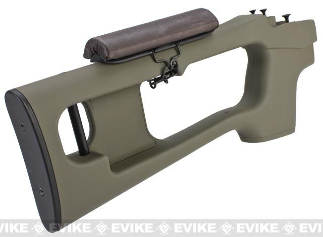 AIM Top Polymer Stock w/ Cheek Rest for SVD Series Airsoft Sniper ...