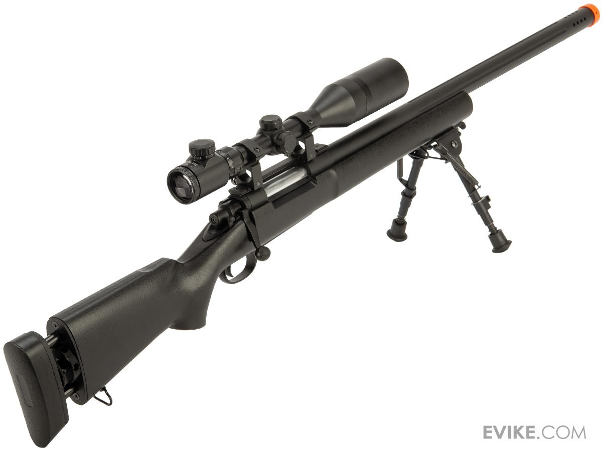 Snow Wolf US Army Style M24 Airsoft Bolt Action Scout Sniper Rifle w ...