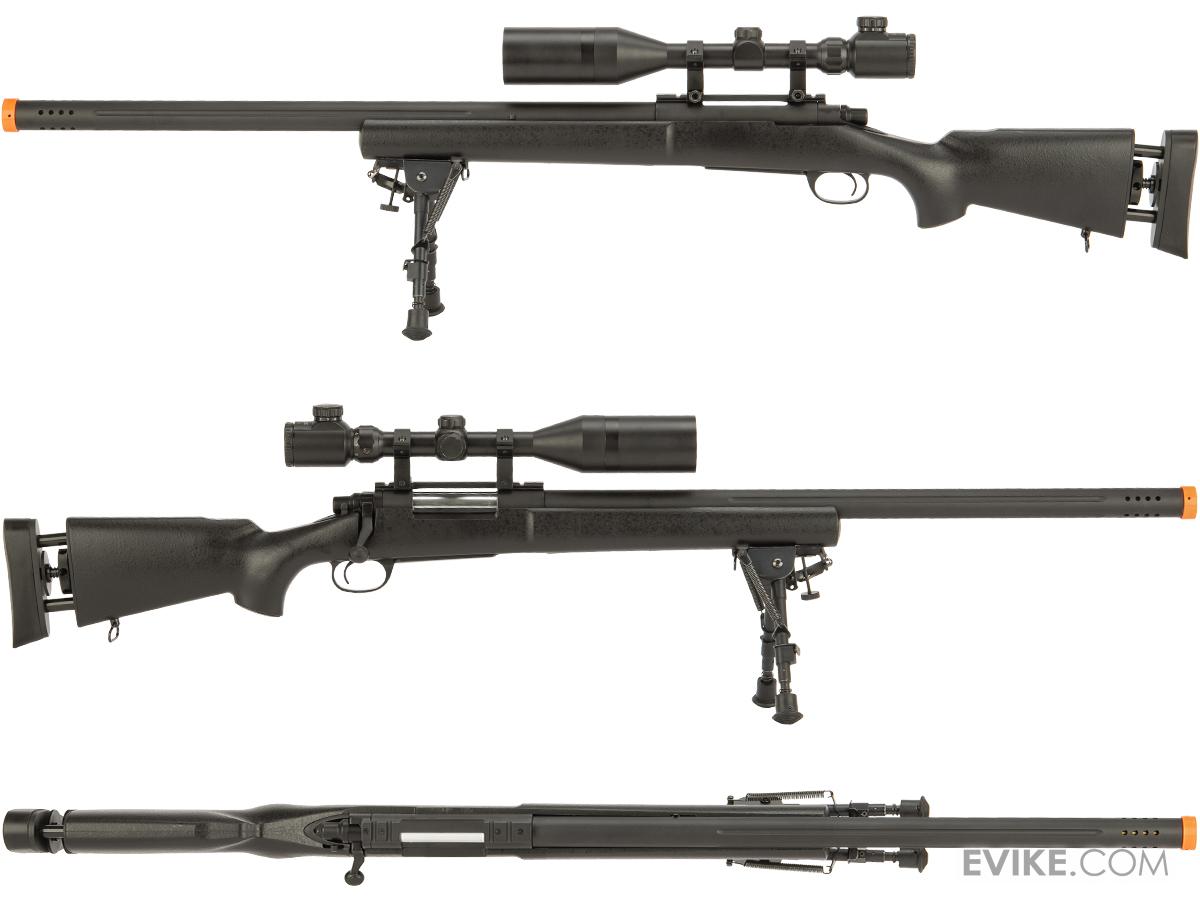 Snow Wolf US Army Style M24 Airsoft Bolt Action Scout Sniper Rifle w ...