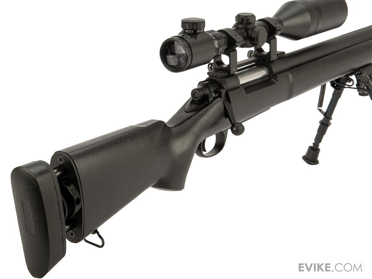 Snow Wolf US Army Style M24 Airsoft Bolt Action Scout Sniper Rifle w ...