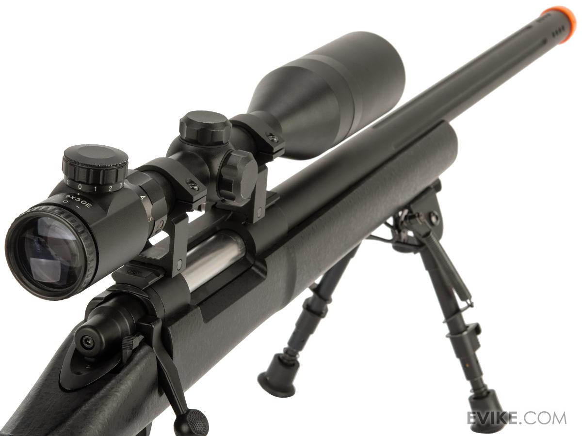 Snow Wolf US Army Style M24 Airsoft Bolt Action Scout Sniper Rifle w ...