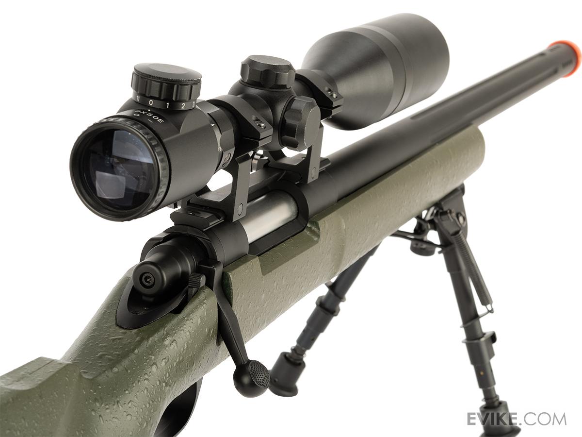 Snow Wolf US Army Style M24 Airsoft Bolt Action Scout Sniper Rifle w ...