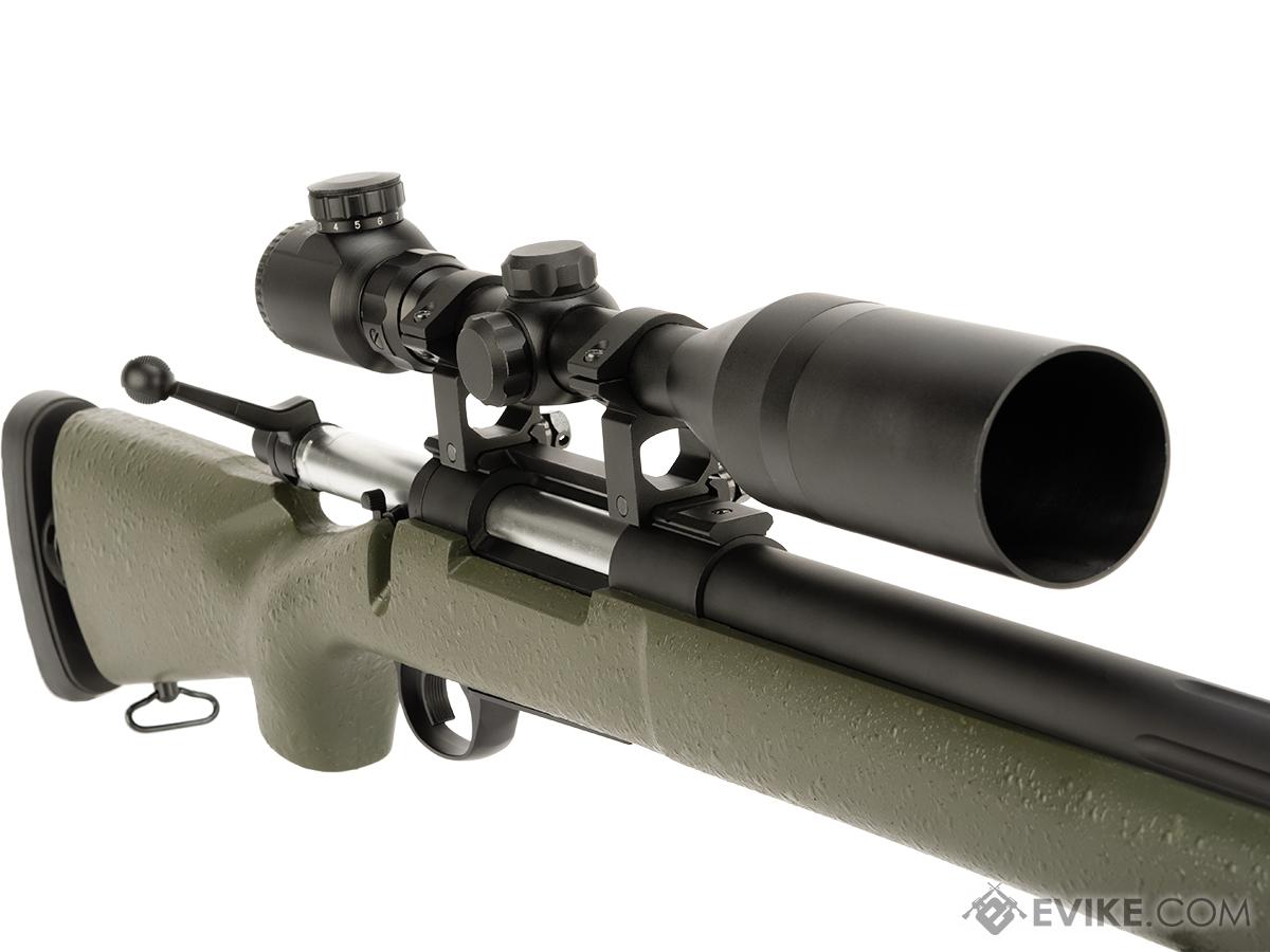 Snow Wolf US Army Style M24 Airsoft Bolt Action Scout Sniper Rifle w ...