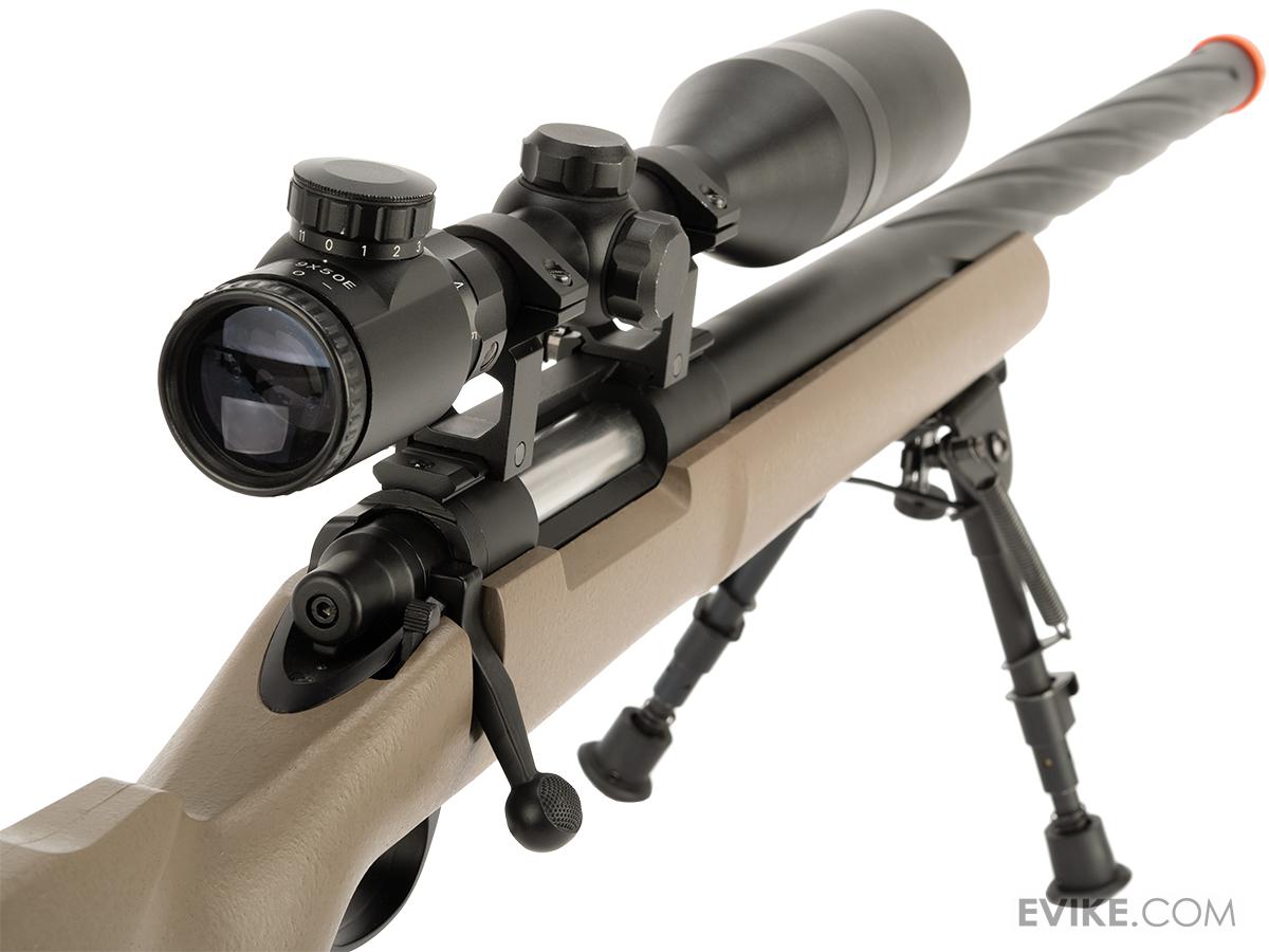 Snow Wolf US Army Style M24 Airsoft Bolt Action Scout Sniper Rifle w ...