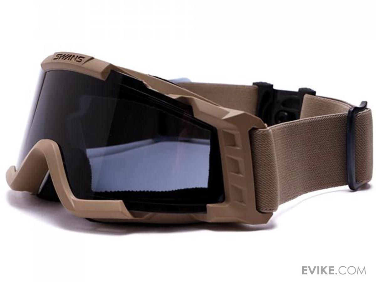 Laylax SWANS Tactical Goggles (Color: Tan / Smoke Lens), Tactical Gear ...