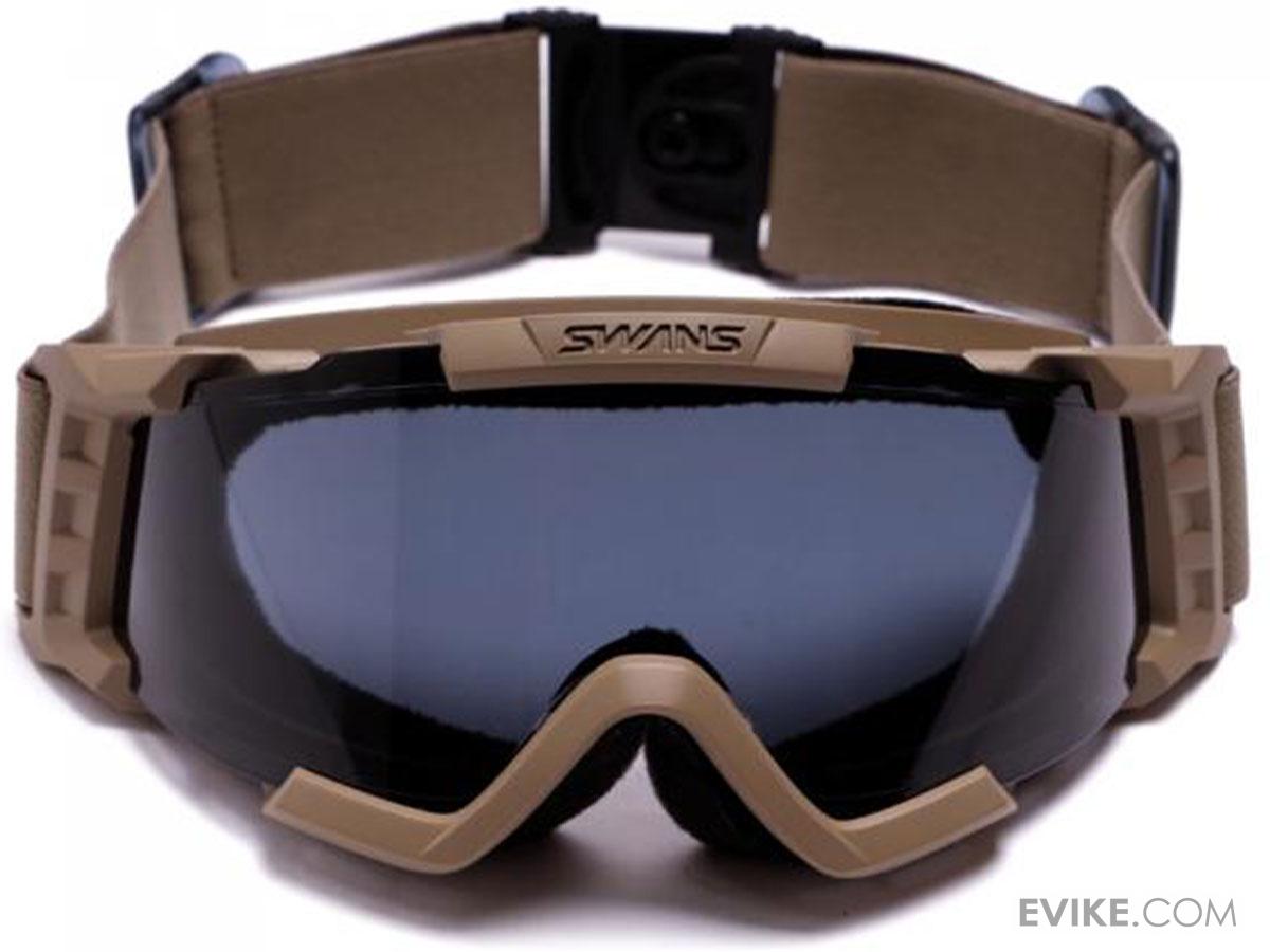 Laylax SWANS Tactical Goggles (Color: Tan / Smoke Lens), Tactical Gear ...