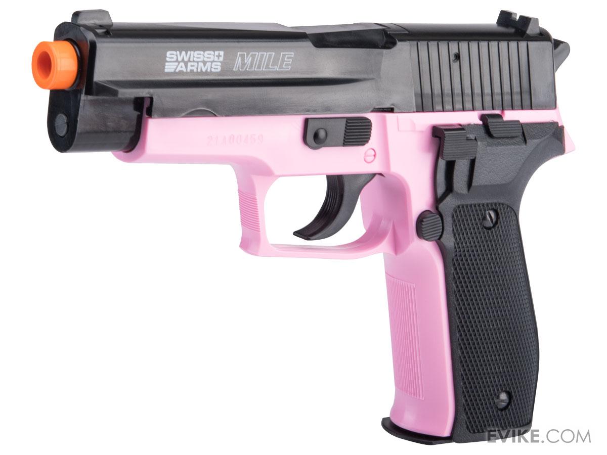 Swiss Arms MILE Spring Powered Airsoft Pistol (Color: Pink), Airsoft ...