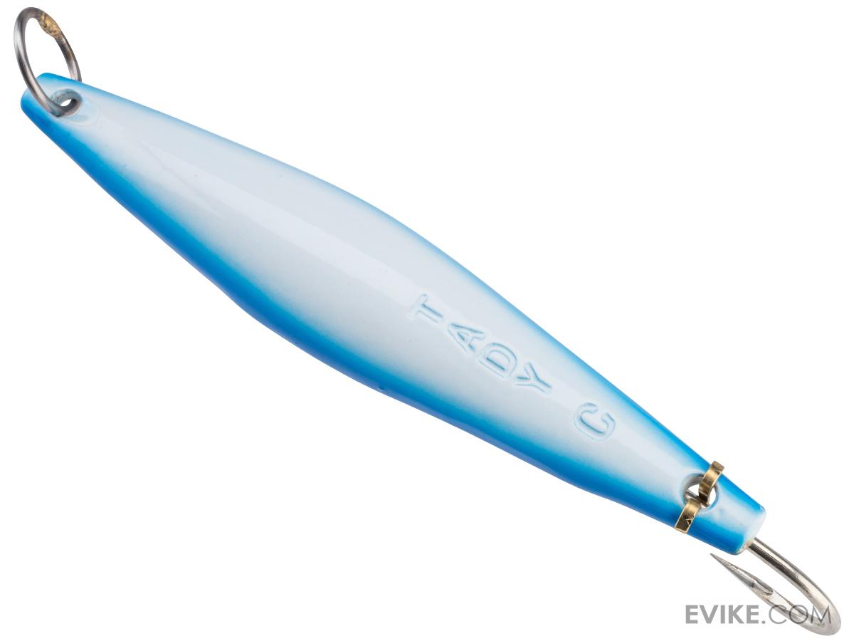 Tady Lures Model C Casting Jig w/ Fixed Single Hook (Color: Blue White ...