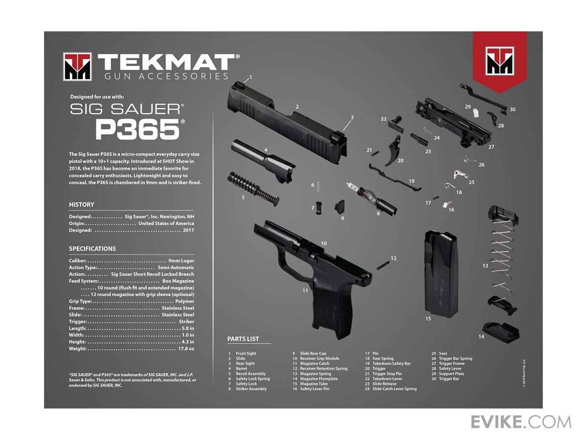 TekMat Armorer's Ultra Bench Gun Cleaning Mat (Model: SIG SAUER® P365 ...