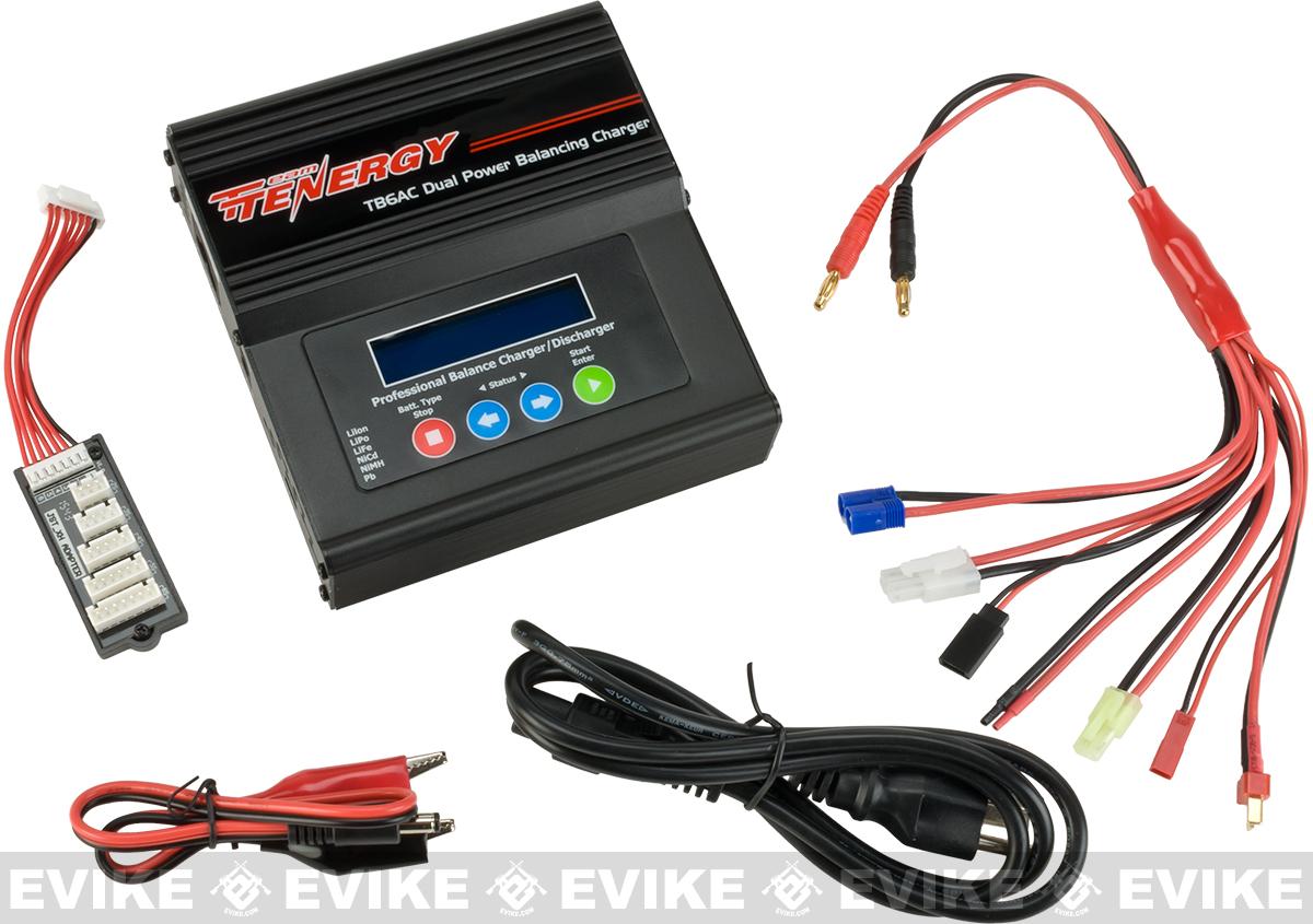 Tenergy TB6AC 50W AC/DC Dual Power Compact Balance Charger for NiMh ...