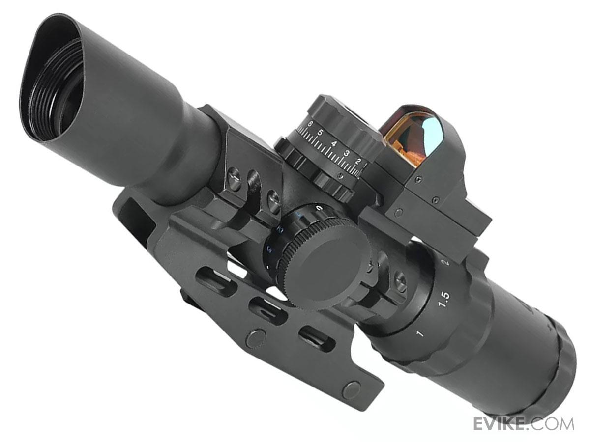 Trinity Force 1-4x28 Illuminated Assault Scope w/ Micro Red Dot Sight ...